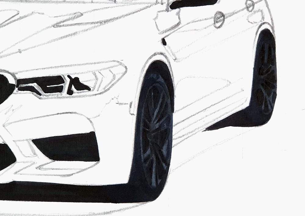 How To Draw A BMW M5 Competition - Realistic Step-By-Step Tutorial